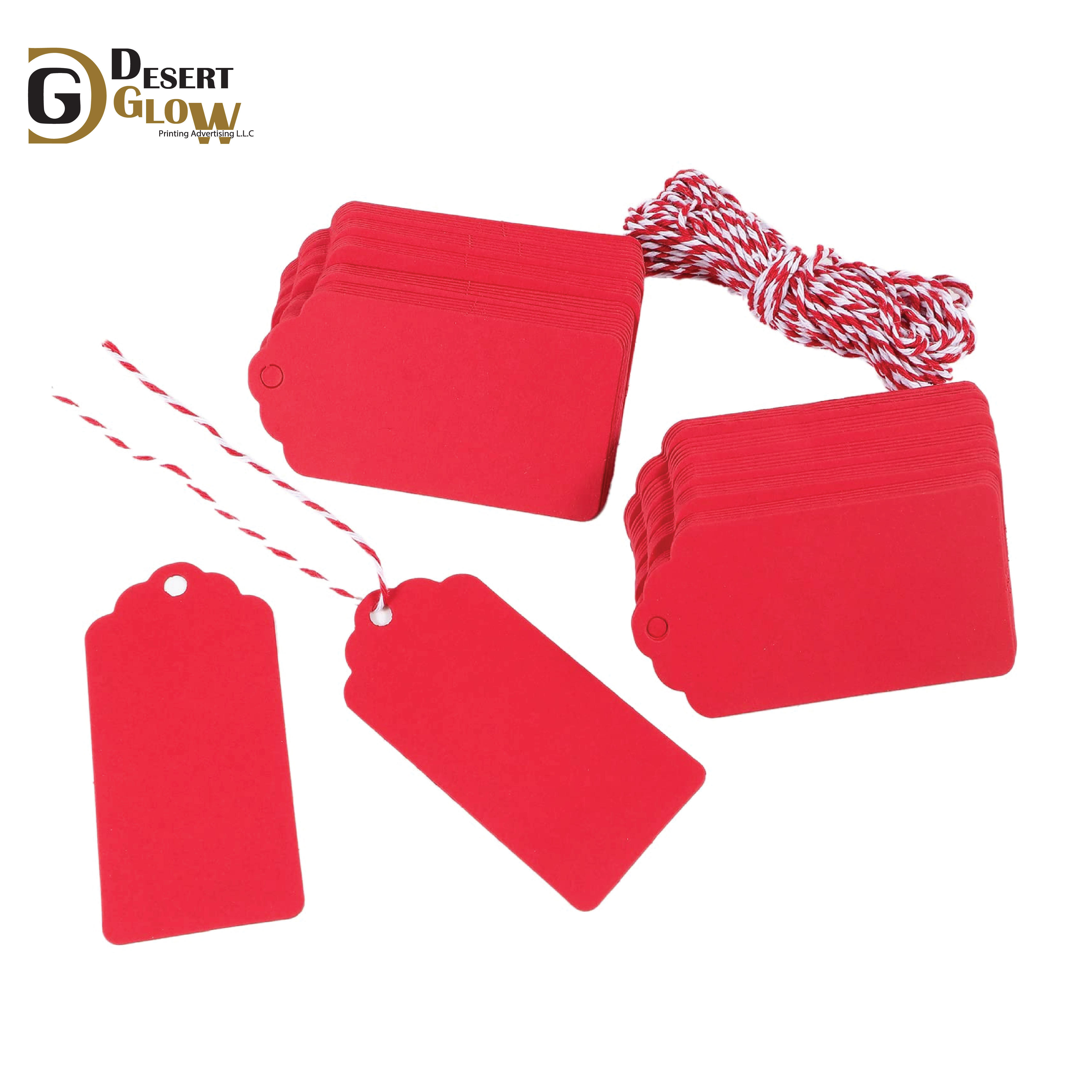 Kraft Paper Tags with 10m - Desert Glow Printing