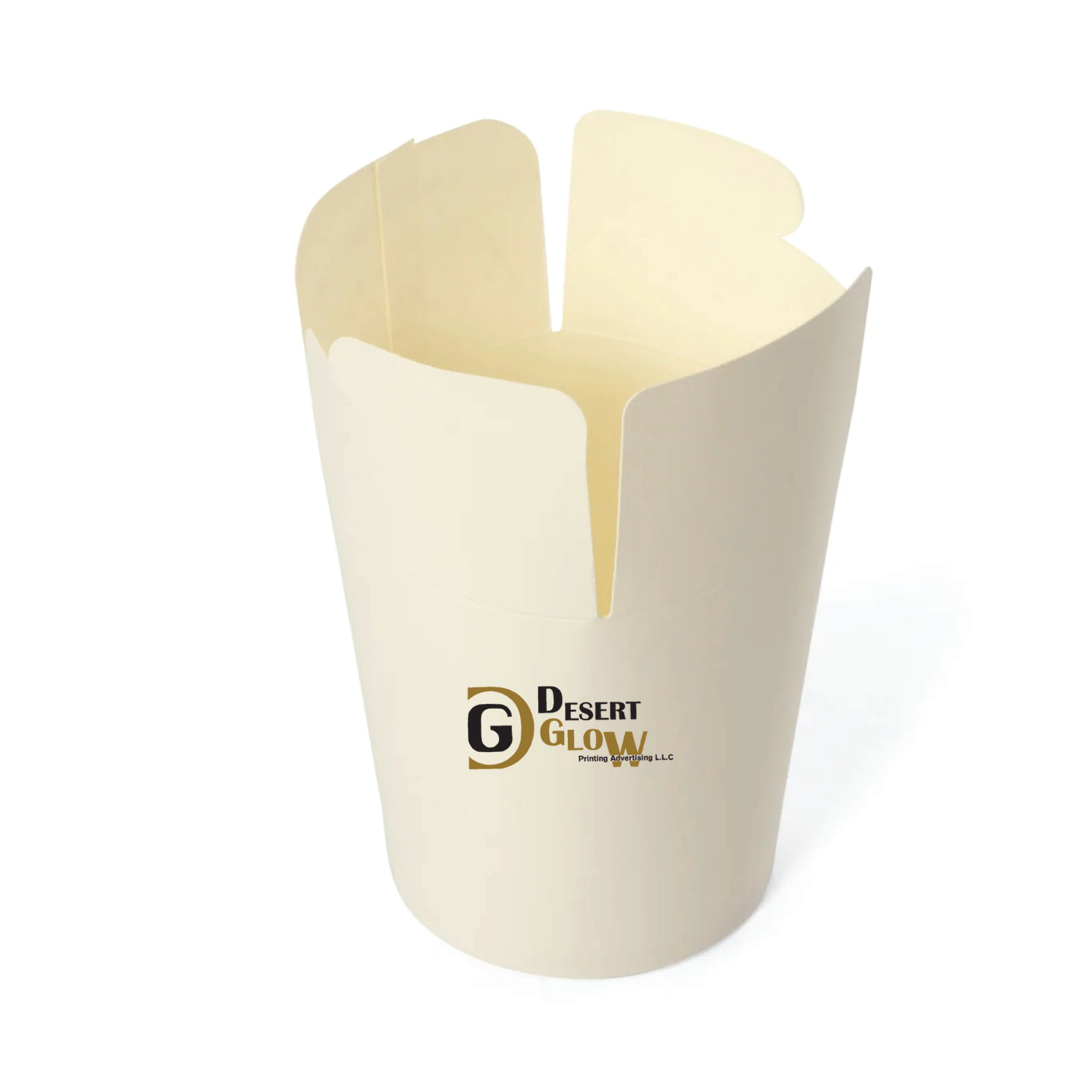 Round Paper Pail Box 500 Pieces - Desert Glow Printing